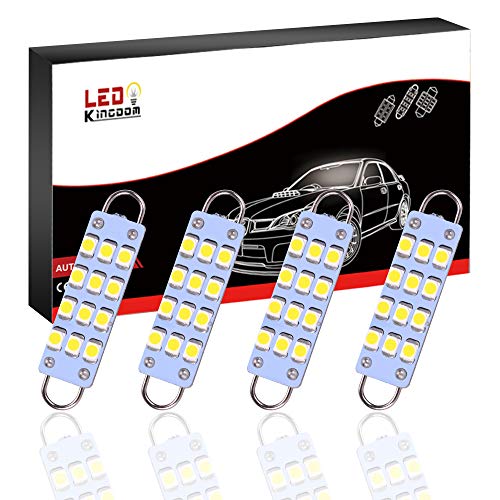 LEDKINGDOMUS 561 Led Bulb, 44mm Bright White Festoon LED Bulb 12 SMD ...