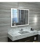 Amazon.com: HAUSCHEN HOME 32 x 40 inch LED Lighted Bathroom Mirror ...
