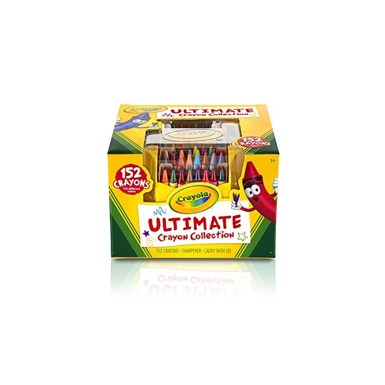 Crayola Ultimate Crayon Box Collection (152ct), Bulk Kids Crayon Caddy ...