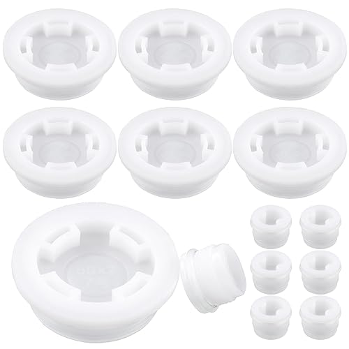 Mardatt 12Pcs 2" and 3/4" Poly Bung Cap with Gaskets, NPT Fine Thread ...