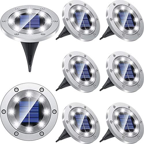 Biling Solar Lights Outdoor Grid Design Shell, Solar Powered Ground ...
