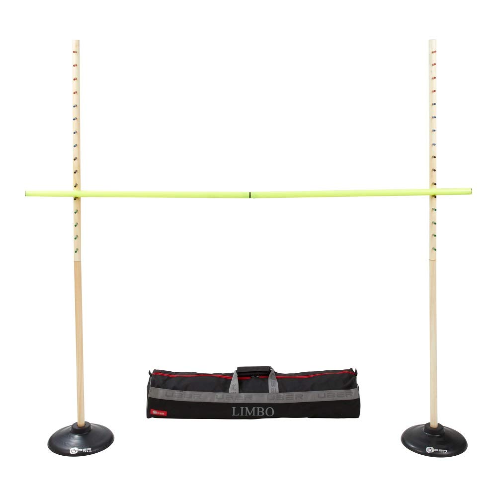 Wooden Limbo Set - Includes Two Stands, Cross-feet and an Adjustable ...