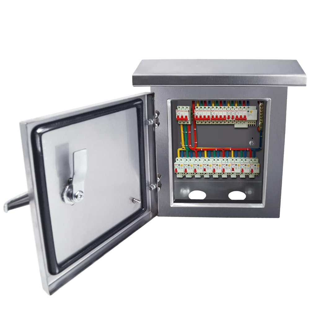 Mua Outdoor electrical box 12 X 10 X 6'' NEMA 4X enclosure 304 stainless steel electrical box ...