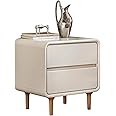 Amazon.com: Hymus White Short Nightstand, Elegant Side Table with ...