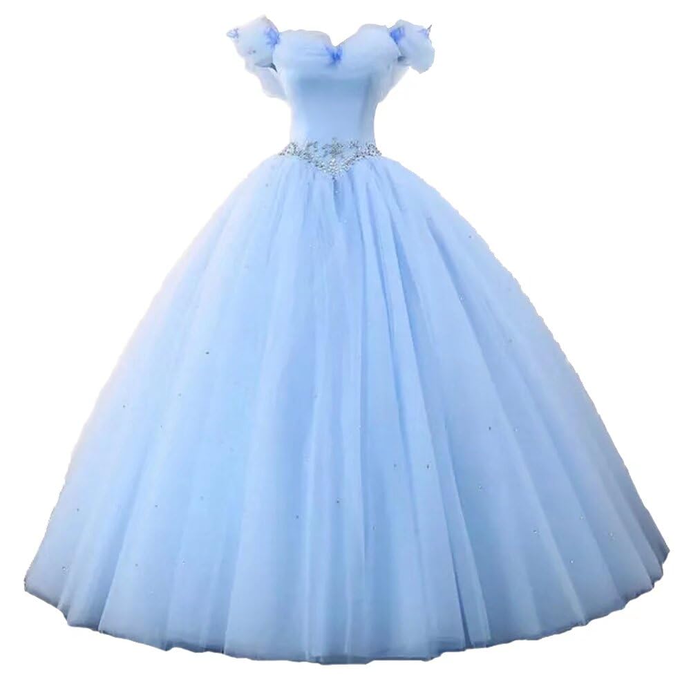 Size 12. LEJY Women's Ball Gown Cinderella Off Shoulder Quinceanera ...