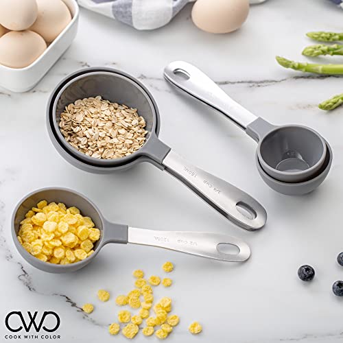 COOK WITH COLOR 12 PC Measuring Cups Set and Measuring Spoon Set ...