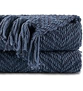 Amazon.com: BATTILO HOME Navy Blue Throw Blanket for Couch, Super Soft ...