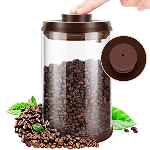 Coffee canister,Airtight Storage Coffee Beans Container,Large Glass Jar ...