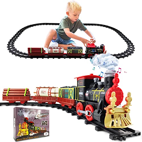 AHIROT Train Set for Christmas Tree: Battery-Powered Electric Train Set ...