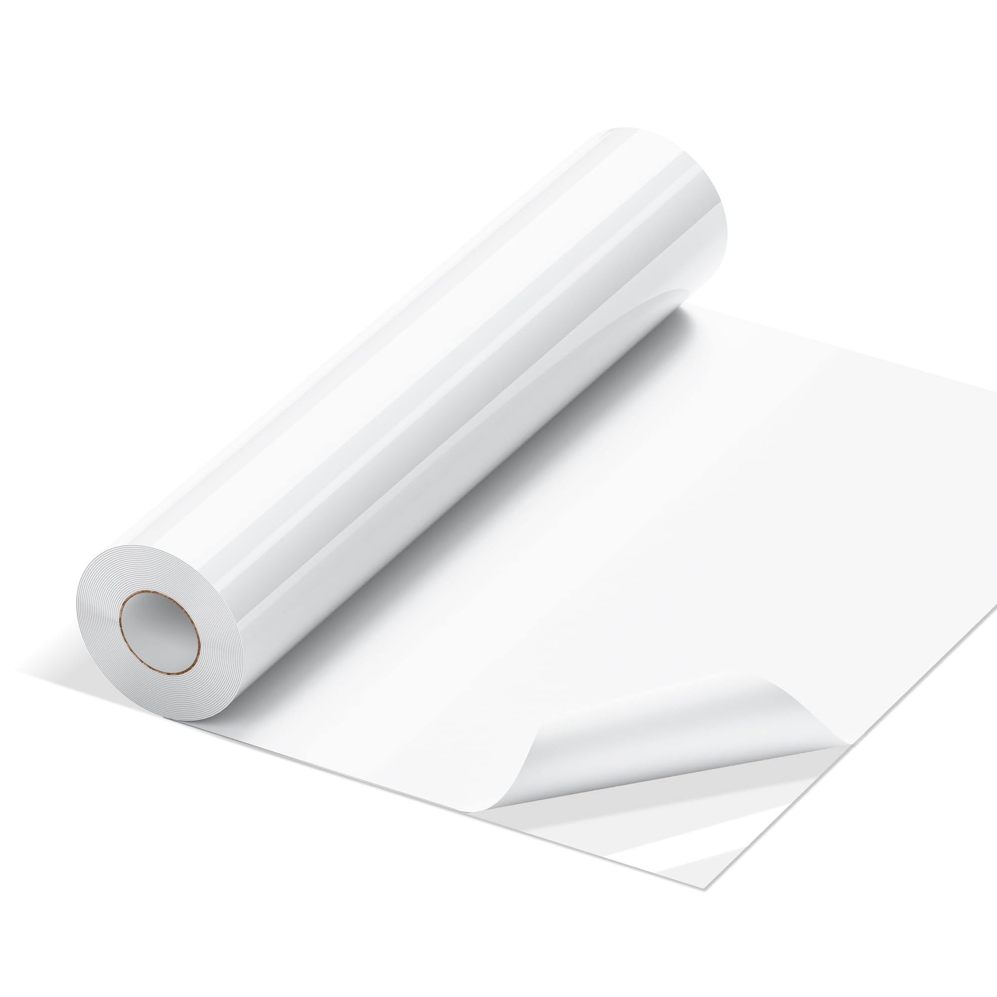 LOFFA White HTV - Heat Transfer Vinyl Roll, No Peeling, 12'' X 25ft ...