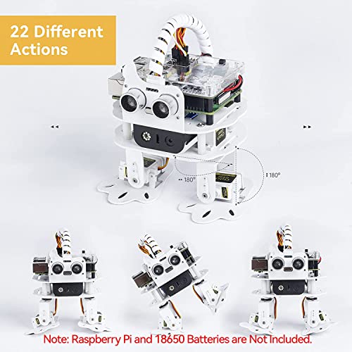 SunFounder PiSloth AI Programmable Robot Kit for Raspberry Pi, Dancing, Obstacle Avoidance ...