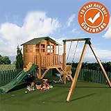 Walton's 7' x 5' Honeypot Poppy Tower Playhouse with Slide: Amazon.co.uk: Garden & Outdoors