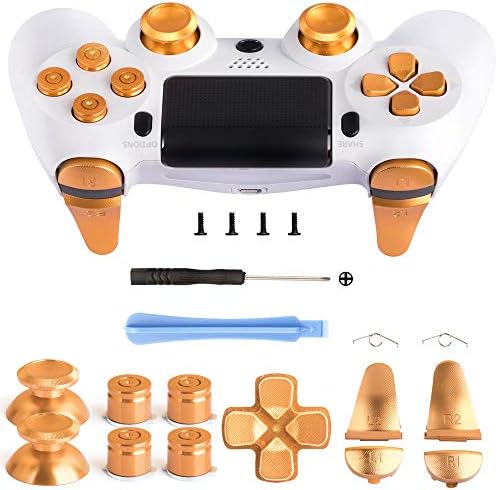 Metal Buttons for PS4 Controller (Model: CUH-ZCT2U), Metal Aluminum ...