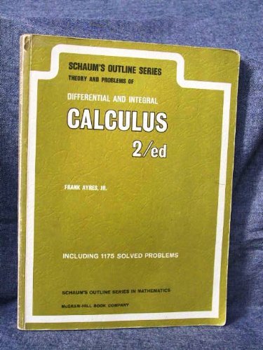 Schaum's Calculus: Frank Ayres, Jr.: 9780070026537: Amazon.com: Books