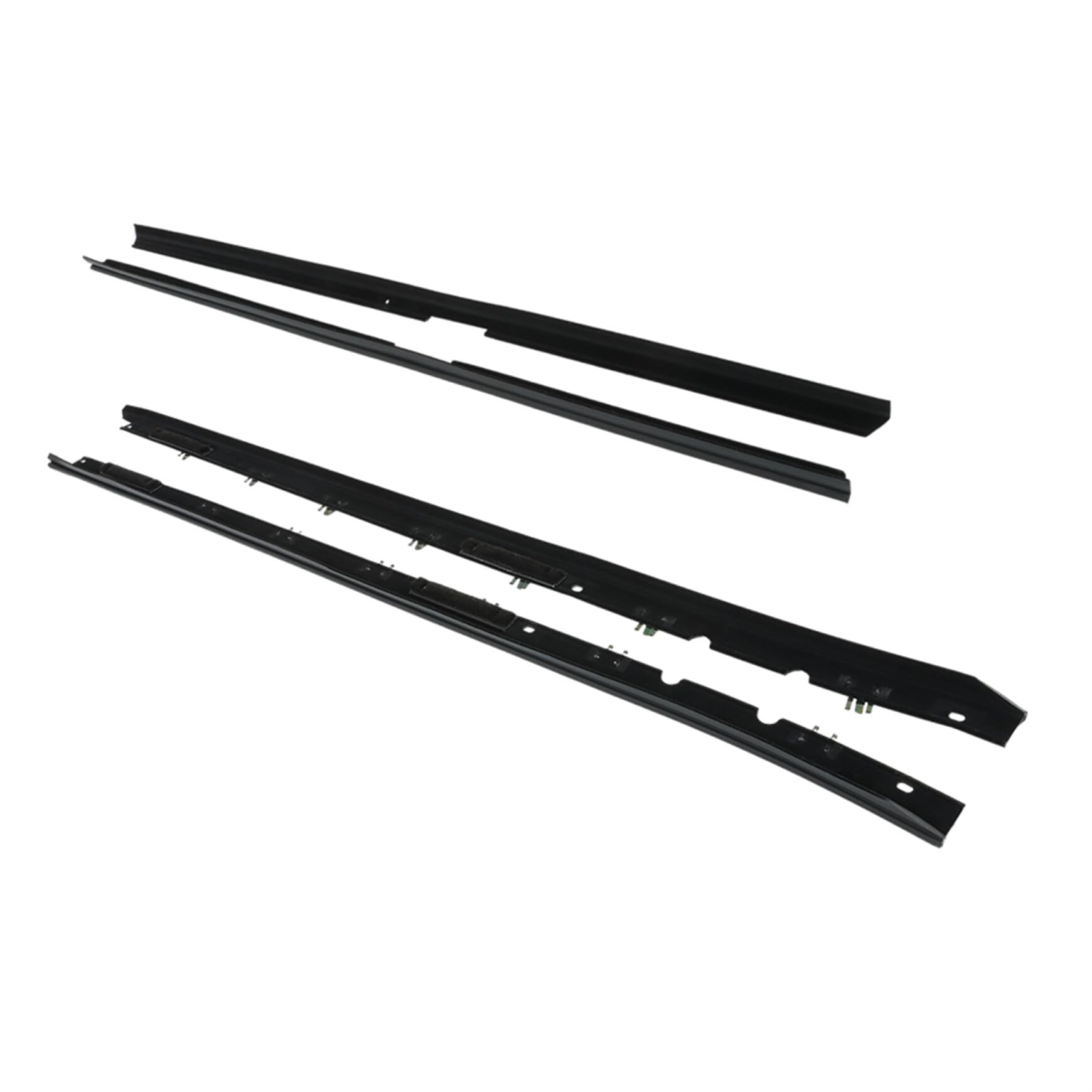 Silscvtt 2PCS Black Rubber Window Sweep Weatherstrip Felt Seal Kit ...