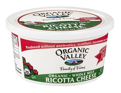 Organic Valley Organic Whole Milk Ricotta Cheese, 15 Ounce -- 6 per ...