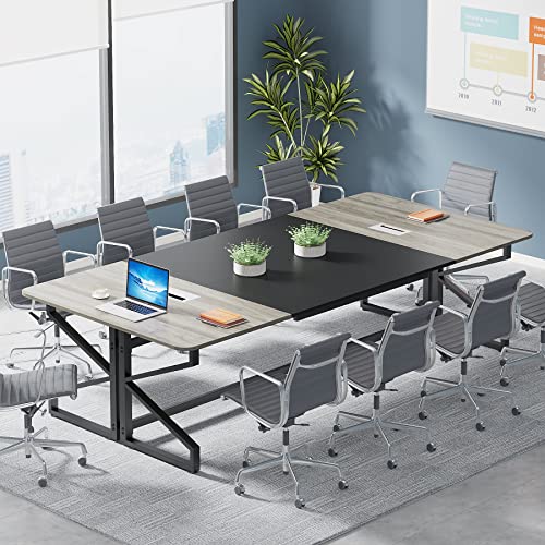 Tribesigns 8FT Conference Table, Modern Rectangular Meeting Room Tables ...