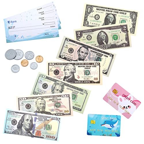 195 Pcs Fake Money for Kids Learning , 140 Prop Money Realistic Dollar ...
