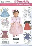 Amazon.com: McCalls Crafts M5554 5554 18" Doll Clothes Pattern Party ...