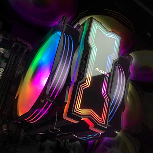 RGB Fans, 120mm CPU Cooler Fan High Performance Dual Fan CPU Air Cooler ...