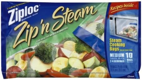 Ziploc Zip N Steam Medium Cooking Bag, 10 ct | Pricepulse