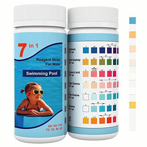 100 Strips Pool Salt Test Strips, 8IN1 Accurate Pool Test Strips for ...