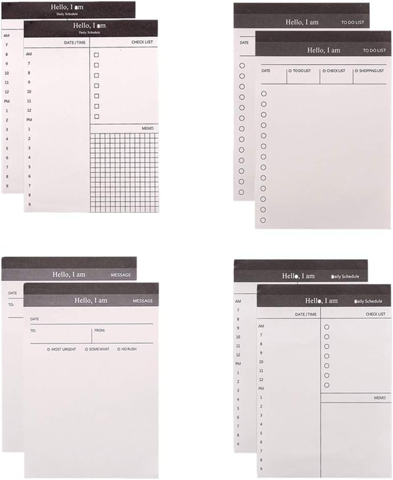 Daily Schedule Weekly Planner Notepad，Tear Off Sheets Notes ，Meal ...