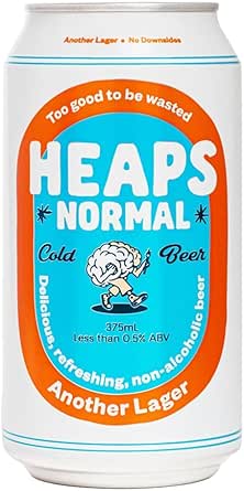 Heaps Normal Another Lager Non-Alcoholic Beer 375ml (Pack of 4 ...