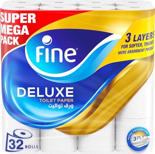 Fine Deluxe Toilet Tissues Paper 32 Rolls, 140 sheets x 3 Ply price in ...