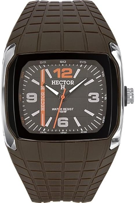 Hector H Men's Quartz Watch with Black Dial Analogue Display and Gold ...