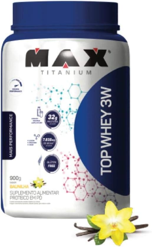 Top Whey 3W Mais Performance - 900g Baunilha - Max Titanium, Max ...