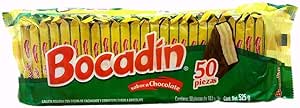 BOCADIN SABOR CHOCOLATE 50 PZAS DE 10.5 GRAMOS CADA UNO: Amazon.com.mx ...
