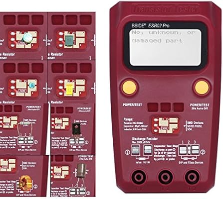 BSIDE ESR02 PRO Transistor Tester SMD Components Checker Mega328 NPN ...