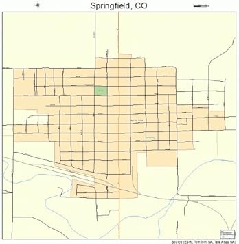Amazon.com: Large Street & Road Map of Springfield, Colorado CO ...