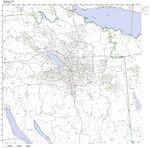 Syracuse, NY ZIP Code Map Laminated : Amazon.ca: Office Products