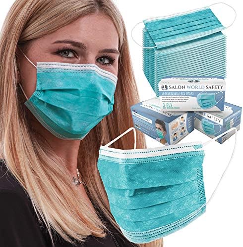 TCP Global Salon World Safety - Aqua Face Masks 3 Boxes (150 Masks ...
