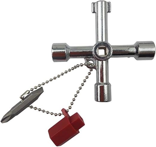 Balai 4 Way Utility Plumbers Key Alloy Square Triangle Train Cross ...