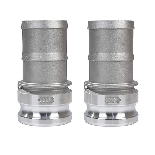 Quafwia 2 pcs Aluminum Camlock Fittings - 3 inch Type E Cam & Groove ...