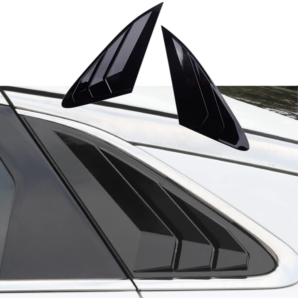 Mua 2PCS ABS Bright Black Racing Style Rear Side Window Louvers Air ...