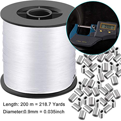 Clear Invisible Hanging Wire 0.9mm Up To 60lbs,656Feet(200M) Strong ...