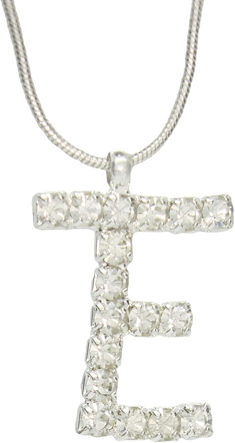 Amazon.com: Сharm - Letter "E" Pave Rhinestone Silver Tone Initial ...