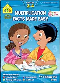 School Zone - Multiplication Facts Made Easy Workbook - 64 Pages, Ages ...