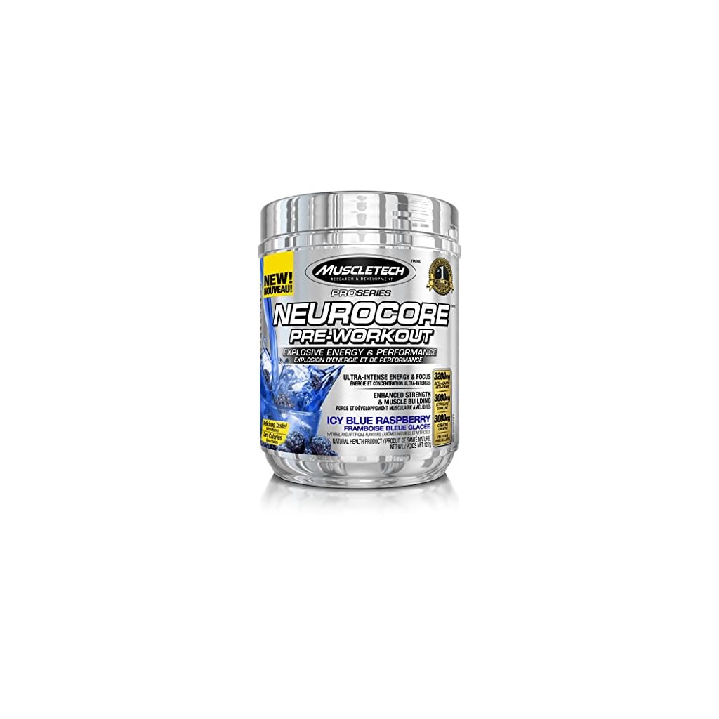 MuscleTech Pro Series Neurocore, Pre Workout Powder, Icy Blue Raspberry ...