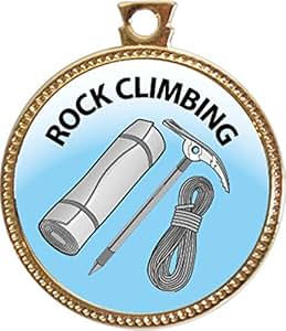 Amazon.com: Rock Climbing Award, 1 inch dia Gold Medal "Recreation ...
