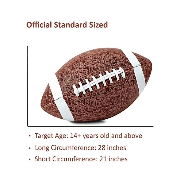 Liberty Imports Pack of 3 Official Size Faux Leather Footballs with ...