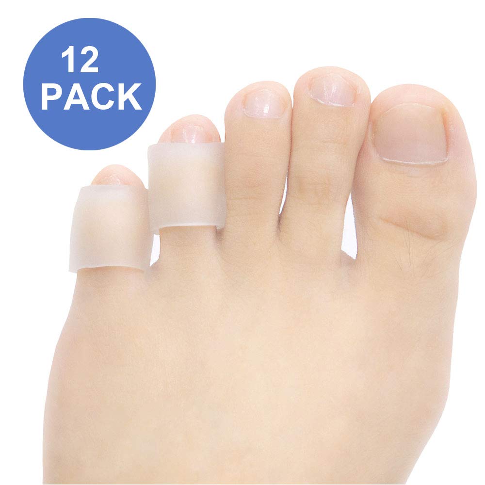 JKcare Transparent Pinky Toe Sleeves, Silicone Corn Cushions Pads, 12 ...