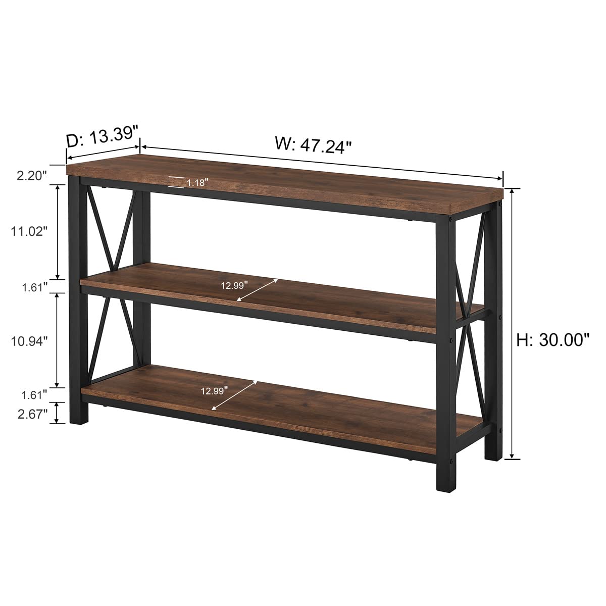 Mua BON AUGURE Rustic Console Table Behind Couch, Industrial Entryway ...