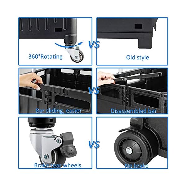 Wheels Rolling Crate – Collapsible Rolling Cart with Lid Pack-N-Roll ...