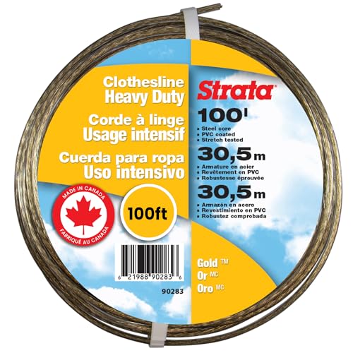 Strata Feet Clothesline Outdoor Heavy Duty Galvanized Wire Steel Cable ...