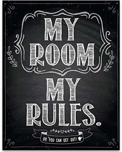 Amazon.com: My Room My Rules - 11x14 Unframed Typography Art Print ...